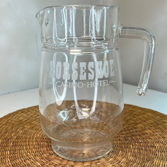 Dining | Horseshoe Casino Hotel Fun Glass Pitcher | Poshmark
